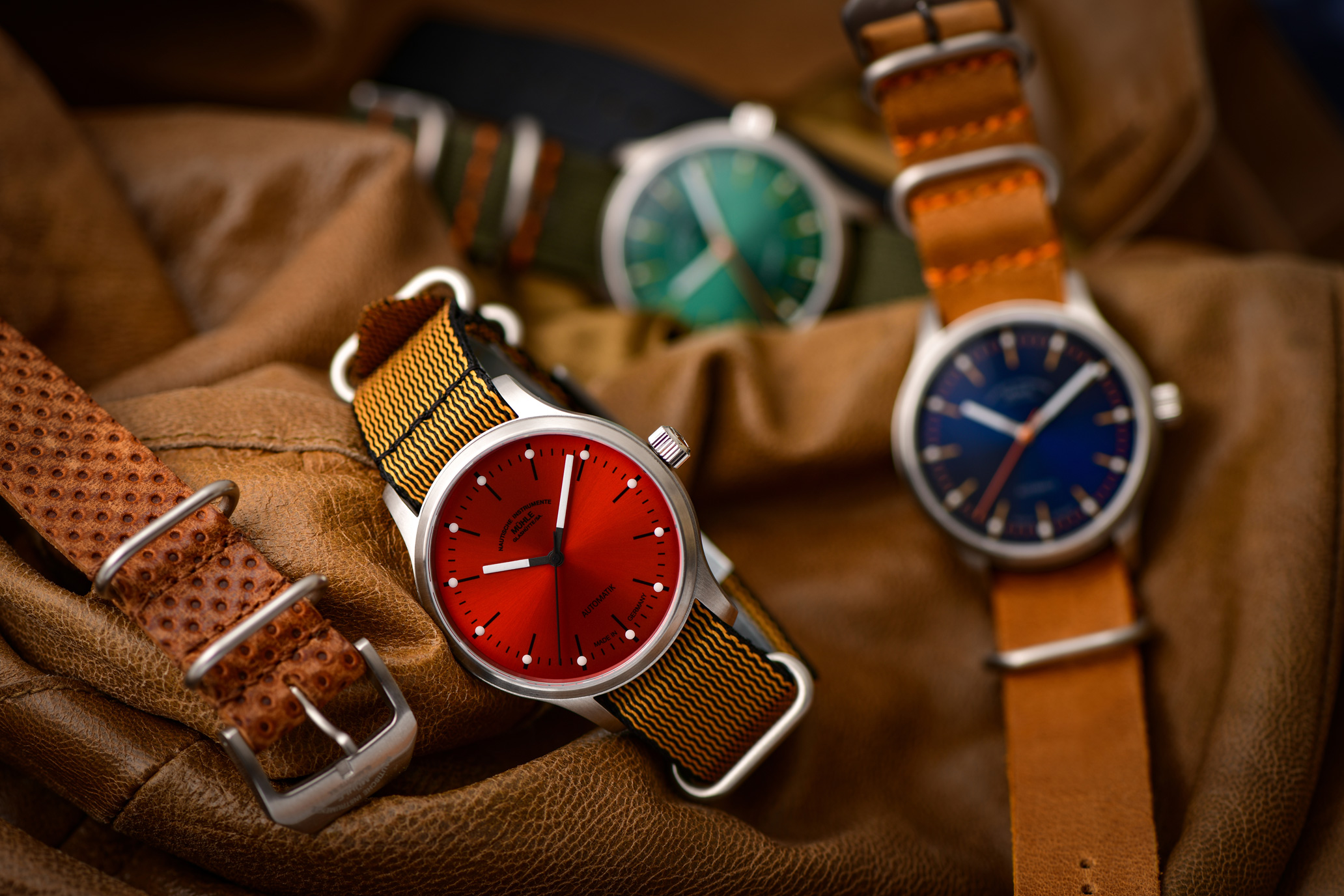 Straps of the Panova Red - Mühle-Glashütte